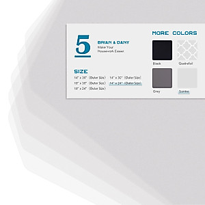 BRIAN & DANY Wire Shelf Liner 14" X 24", Heavy Duty Shelf Liners for Wire Shelving, Waterproof Protector Mats, Set of 5, Transparent