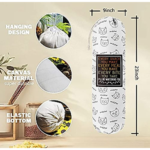Funny Cat Themed, Grocery Bags Holder Organizer for Shopping Bags，Wall Mount Plastic Bags Storage Container Dispensers, Gift for Women Mother Grandmother Friend