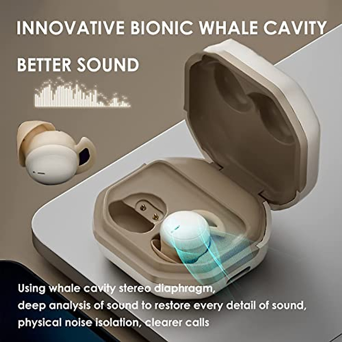 Invisible Sleep Earbuds Wireless Smallest Tiny Small Mini Discreet Earbud Noise Cancelling Sleep Ear Buds for Sleeping Earphones Bluetooth 5.3 Comfort Hidden Headphones for Side Sleepers, Work (Nude)