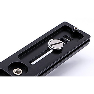 HITHUT PU-200 200mm Universal Lengthened Quick Release Plate Slide Rail with D-Ring Screw for Tripod Ball Head DSLR Camera, Arca-Swiss Compatible