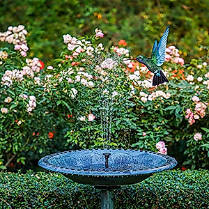 AISITIN 3.5W Solar Fountain, Solar Powered Fountain with 6 Nozzles, Solar Water Fountain for Bird Baths, Garden Decoration, Swimming Pool, Ponds, Fish Tank and Aquarium, Upgrade 7.1 inch Solar Panel