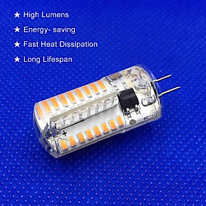 Dimmable LED G4 Bi-Pin Base Bulbs,AC 110V( Do Not Use in Low Voltage 12V), 3W(Equivalent to 20W 30W T3 Halogen Track Bulb), Warm White 3000K, Home Lighting,Landscape Light,Ceiling Lights,10-Pack