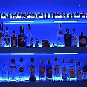 Cefrank 4X 16 Inches (40cm) Linkable RGB LED Light Bar Kit for Display Cabinet - Multi-Colors