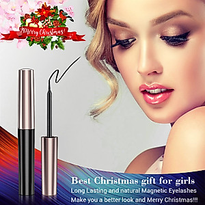 EverNice 2021 Upgraded Magnetic Eyelashes with Eyeliner, 10 Pairs Magnetic eyelashes,with Tweezers and Mirror Box Easy to Carry