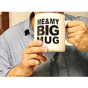 Mug BIG Coffee Mug oversize Huge 28 ounces Mega Size Cup, Extra Large for Big drinks, Office desk decor novelty Gift Coffee Lovers XL Coffee Mug (ME & MY BIG MUG)