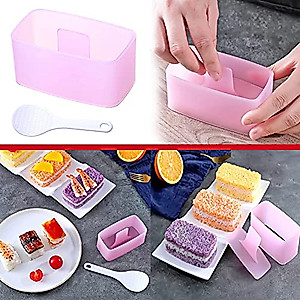 Spam Musubi Maker Press Mold 6 Sets, Bento Accessories Non-Stick Onigiri Mold, Make Restaurant Quality Hawaiian Musubi at Home