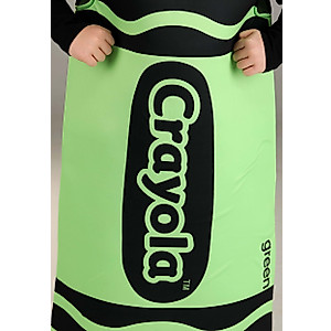 Green Crayola Crayon Kids Costume Pullover Tunic with Hood, Foam Backed