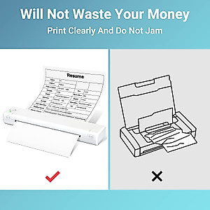 Odaro Thermal Printer Paper 8.5 x 11 US Letter Size Paper, Multipurpose Office White Paper - 100 sheets, Compatible with M08F, M832, MT800, MT800Q And Other Letter Portable Printers