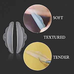 Libeauty Lash Lift Rods, Lash Lift Pads, 6 Pcs SSS Reusable Eyelash Perming Curler Shield Pads, with Premium PU Storage Case for Perfect Lash Lifting