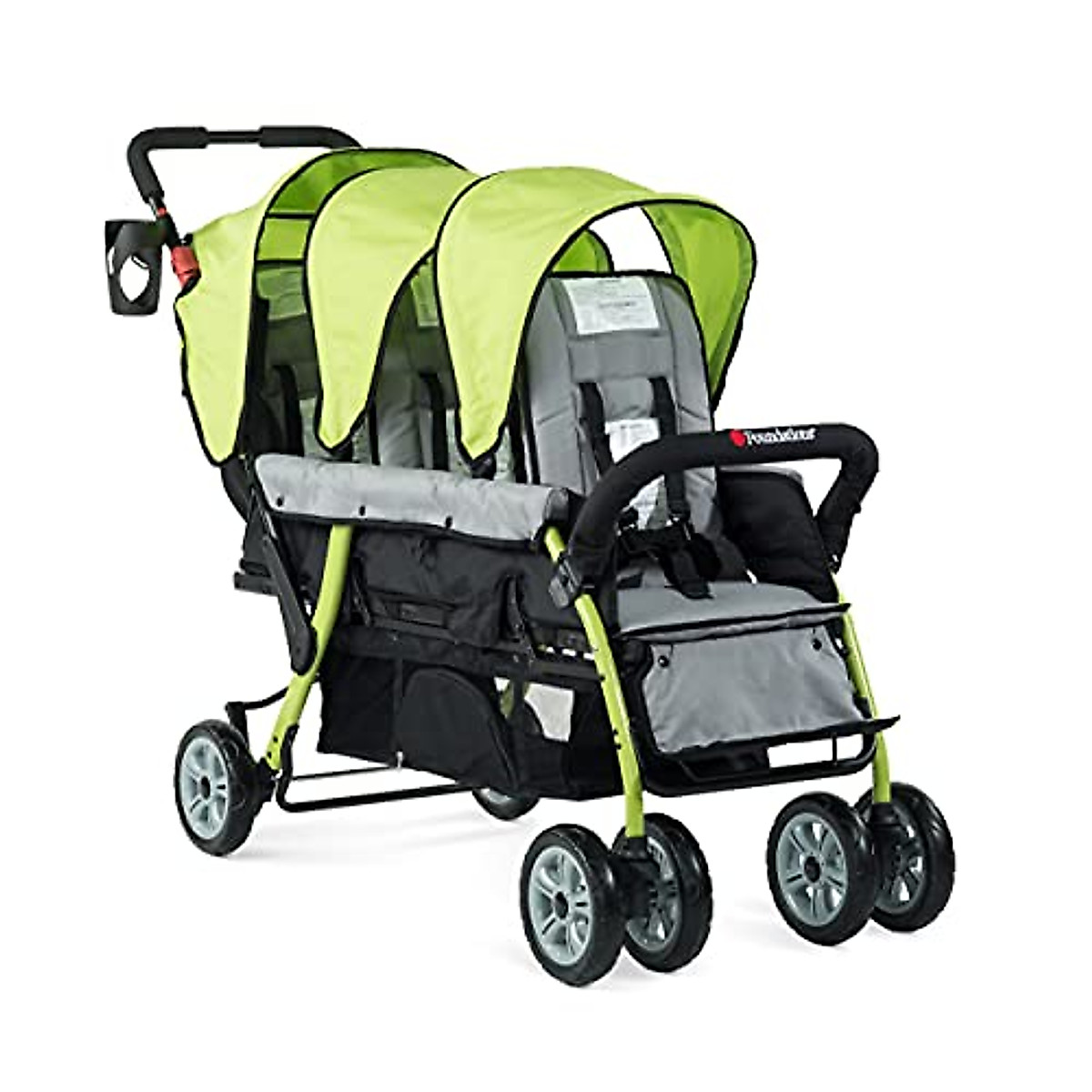 Foundations The Trio Sport Sport Triple Tandem Stroller, Lime