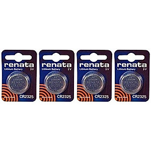 Renata CR2325 Batteries - 3V Lithium Coin Cell 2325 Battery (4 Count)