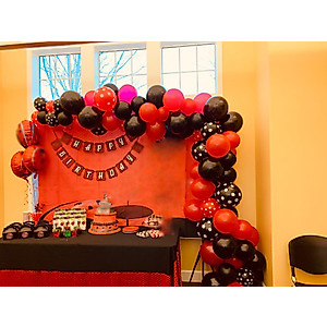 Latex balloons 100 pcs 12 inch,Red and black latex balloons