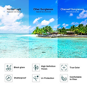 CHAOSELF Sunglasses Womens Men Classic Retro Polarized Sunglasses Trendy Sun Glasses UV400 Protection