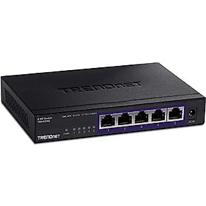 TRENDnet 5-Port Unmanaged 2.5G Switch, Wall Mountable, TEG-S350(Renewed)