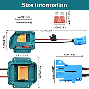 for Power Wheel Adapter for Makita 18V LXT Battery with Wire Harness Connector and Fuse Holder Compatible for Peg-Perego 12 Volt for Power Wheel Kids Ride-on Toy, 12AWG Wire with 40A Fuse