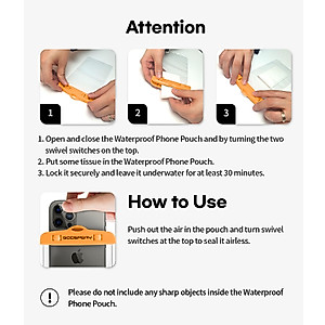 GOOSPERY [2-Pack Universal Waterproof Phone Pouch, Underwater Cellphone Dry Case Beach Bag Compatible with iPhone 14 13 12 11 Pro Max Mini Xs XR, Galaxy S23 S22 S21 S20 Ultra Note20 up to 6.8"