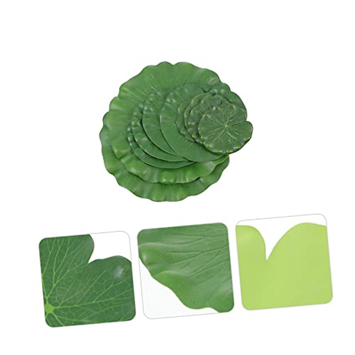 DECHOUS Lily Pad 10pcs Fish Tank Simulated Lotus Leaf Faux Greenery Artificiales para Fake Plant Decor Water Flower Floating Foam Water s Pond Lilly Pad Garden Lotus Leaves