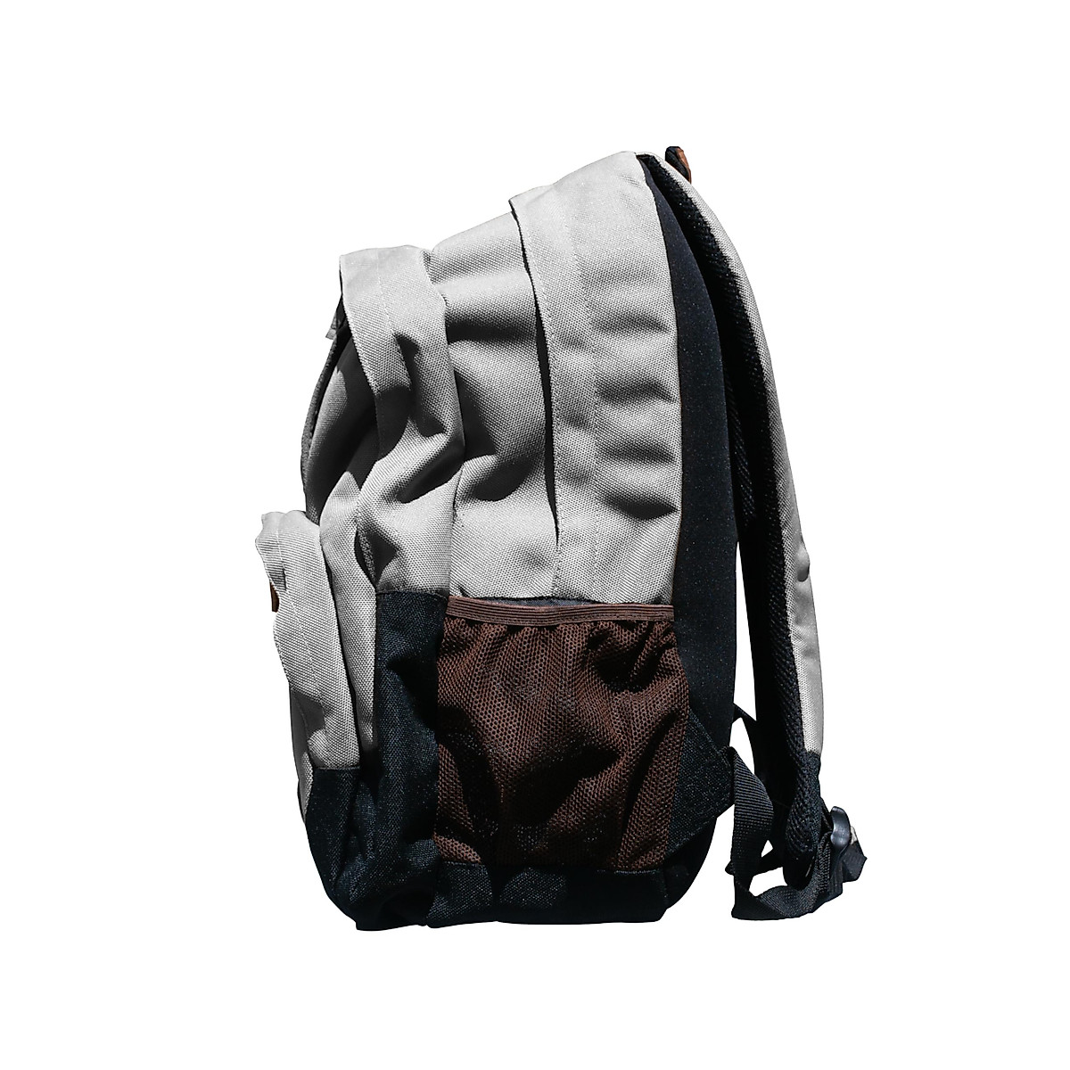 Retro Punk-Style Canvas Backpack (Grey w/Angel Decal)