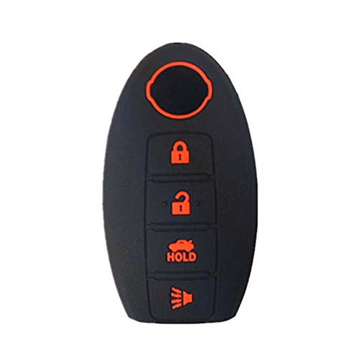 KAWIHEN Silicone 4 buttons Keyless Entry Smart Remote Key Fob Cover Compatible with for 350Z 370Z Altima Armada GT-R Leaf Pathfinder Rogue Sentra Maxima Murano Versa CWTWB1U840 285E3-3SG0D