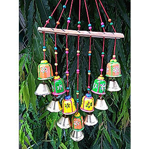 FIKIMOS Handmade Home Decoration Hanging Door Ornaments Bells (Theme of Triangle Bell)
