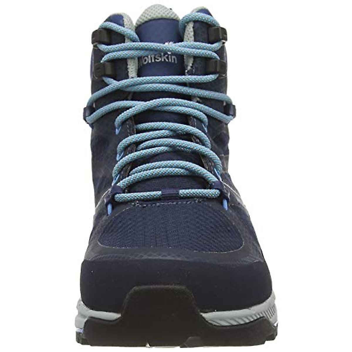Jack Wolfskin Women's Force Striker Texapore Mid Hiking Shoe Boot, Dark Blue/Light Blue, 7.5
