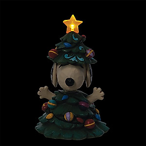 Enesco Jim Shore Peanuts Snoopy As Christmas Tree Figurine