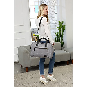 RUVALINO Universal Stroller Organizer with Cup Holders, Stroller Caddy with Detachable Bag, Tissue Pocket, Non-Slip Strap Accessories for Uppababy, Umbrella, Wagon, Baby Jogger, Bob(190)