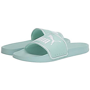 PUMA Leadcat Slide Sandal, Mist Green White Silver, 7 M US