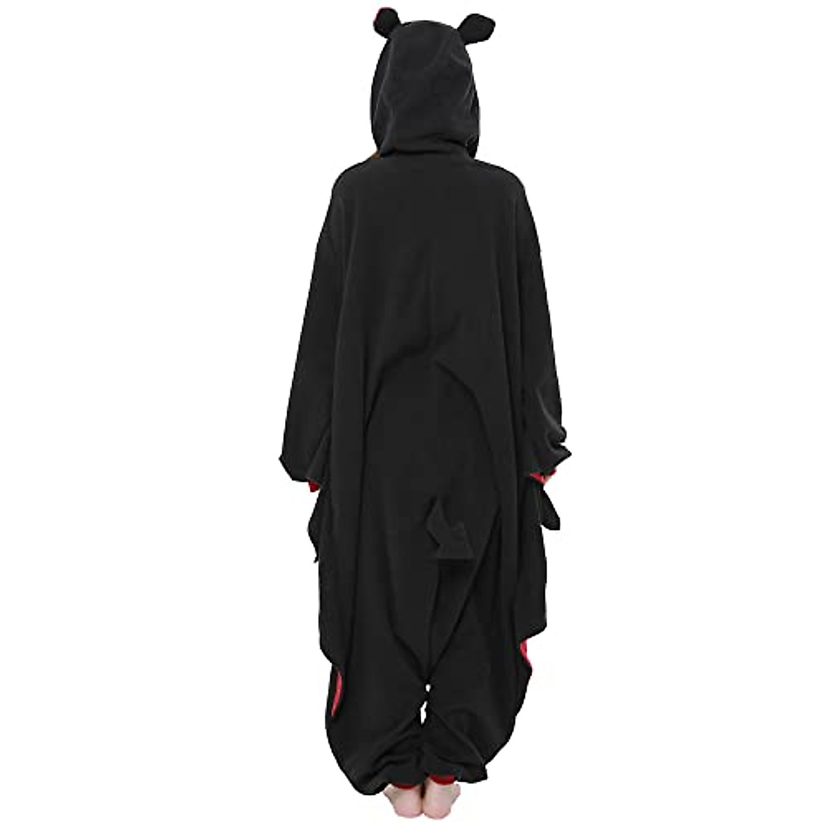 SAZAC Bat Kigurumi - Onesie Jumpsuit Halloween Costume Black