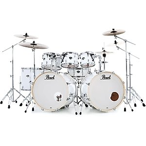 Pearl Export EXX 8-piece Double Bass Drum Set with Hardware - Pure White