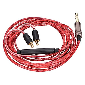 Qinlorgo Audio Extend Cord, Stable Signal Smooth Ergonomic Strong Corrosion Resistance Headphone Audio Cable for CKR90 CKR100 LS50 LS70 for E50 E70 LS200 LS300 LS400