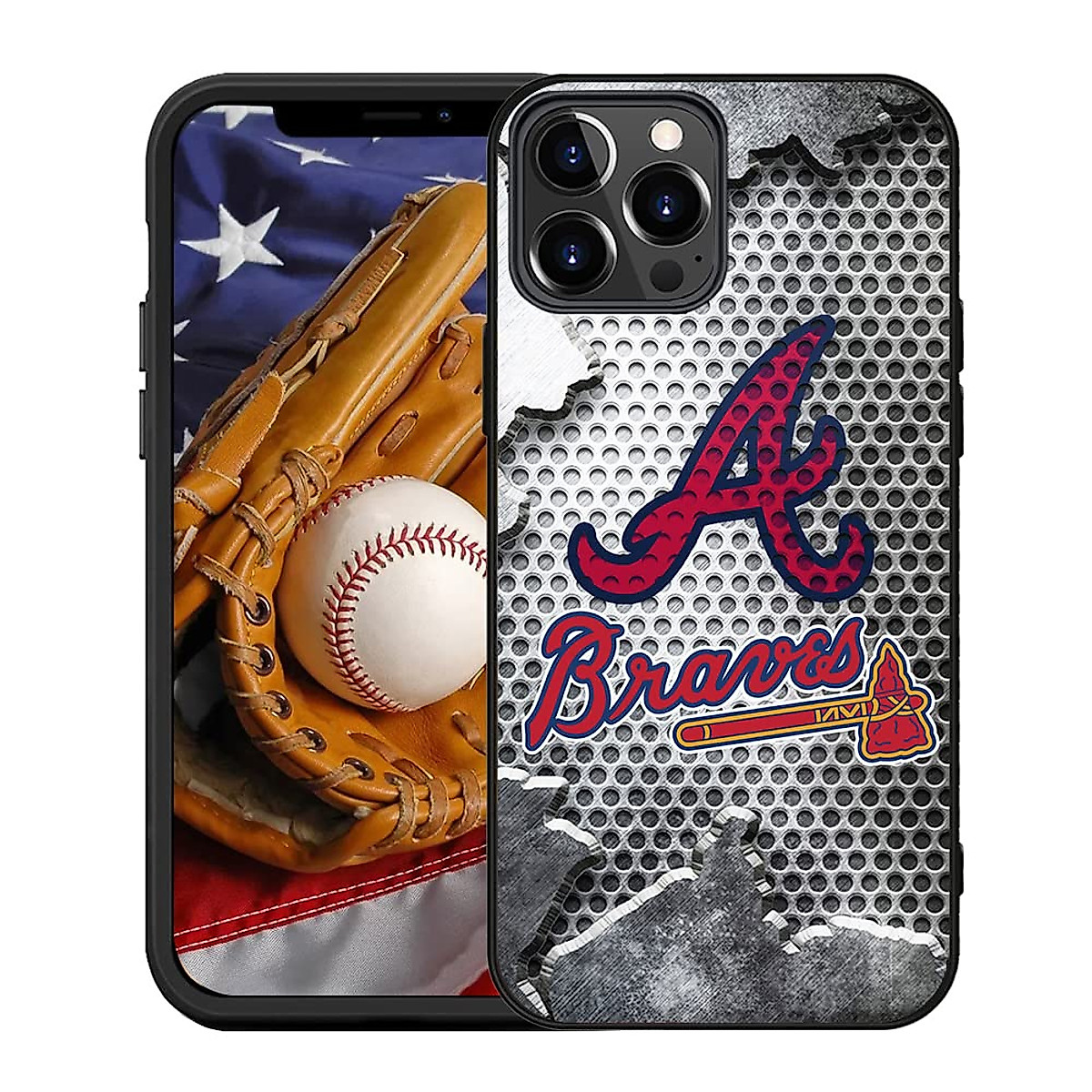 for Atlanta Baseball Fans Case Cover Compatible with iPhone 12/12 Pro, Slim Fit Protective Back Case Shell Gift for Dad Mum Men Women Boy Girl for 12/12 Pro 6.1 in