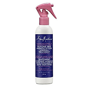 SheaMoisture Leave-In Treatment Conditioner for Dry Hair Sugarcane Extract and Meadowfoam Seed Silicone-Free 8 oz