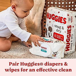 Huggies Size 4 Diapers, Snug & Dry Baby Diapers, Size 4 (22-37 lbs), 27 Count