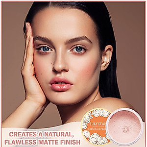 Pink Setting Powder Loose Face Powder Matte Soft Smooth Oil Control Long Lasting Loose Setting Powder Makeup For Natural Flawless #02 Pink Complexion
