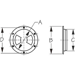 Sea-Lect Designs 4" Quarter-Turn Deck Plate w/Internal Collar