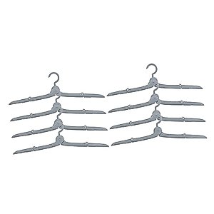 Toddmomy 8 Pcs Folding Hanger Collapsible Drying Rack Black Wardrobe Portable Wardrobe Clothing Hangers Clothes Drying Rack Space Saving Hangers Hanger for Home Travel Clothes Organizer pp