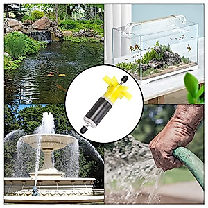 Submersible Pump Rotor Impeller with Shaft and Bearing Replacement Magnetic Filter 2.95" Shaft length Yellow