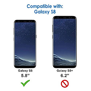 JETech Slim Fit Case Compatible with Samsung Galaxy S8 (NOT for Plus +), Thin Phone Cover with Shock-Absorption and Carbon Fiber Design (Black)