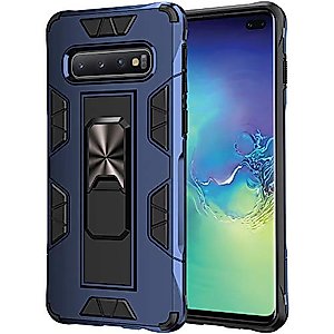 Samsung Galaxy S10 Case Military Grade Shockproof with Kickstand Stand Built-in Magnetic Car Mount Armor Heavy Duty Protective Case for Samsung Galaxy S10 Phone Case (Blue)