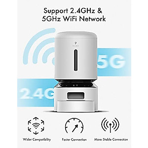 PETLIBRO Automatic Cat Feeder, 5G WiFi Pet Feeder with APP Control for Pet Dry Food, Low Food & Blockage Sensor, 1-10 Meals Per Day, Up to 10s Meal Call for Cat and Dog