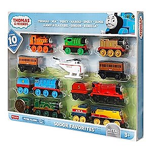 ​Fisher-Price Thomas & Friends Sodor Favorites Gift Set Featuring die-cast Train Engines and Vehicles for Preschool Kids Ages 3 Years and Older