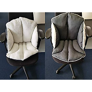 Lumbar Back Pillows 3 Section Fleece Reversible Chair Cushion