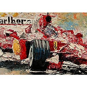 Wheel Lift, Ferrari Formula 1 Grand Prix Racing Motorsport Painting By Internationally Renown Painter Andre Dluhos