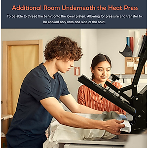 Delclynee 16" x 24" Slide Out Heat Press Machine for T Shirts, Clamshell Pull Out Lower Platen, Industrial-Quality Digital Sublimation Printer for Heat Transfer Vinyl