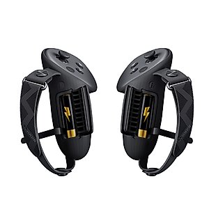 AMVR Upgraded Controller Grips Cover Compatible with Meta/Oculus Quest 3S/Quest 3 Accessories, with Battery Opening Cover and Knuckle Straps Protector