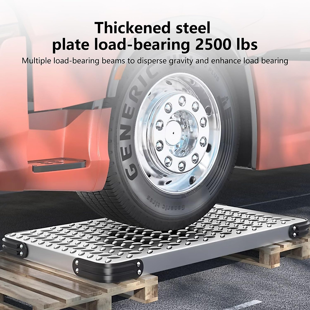 Foldable Platform Truck Push Dolly Heavy Duty 2000 lb. Weight Capacity with Brake and 6" 360 Degree Swivel Wheels