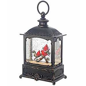 Cardinals Rectangular Snow Lantern
