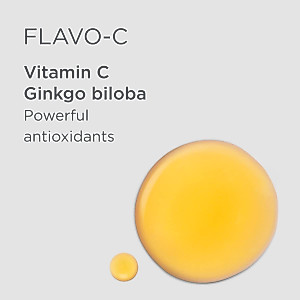 ISDIN Flavo-C Vitamin C and Antioxidant Anti-Aging Benefits Serum, Increases Skin Brightness, Elasticity and Texture, 1 Fl. Oz