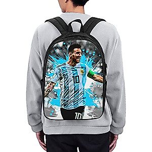 King Of Argentina #10 Messi Classic 17 Inch Laptop Backpack Large Capacity College Backpacks School Bookbags For Women Men